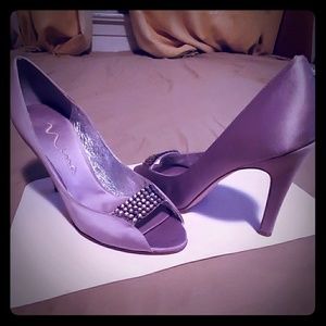 Nina Shoes | Black 2 Inch Heels With Bling | Poshmark